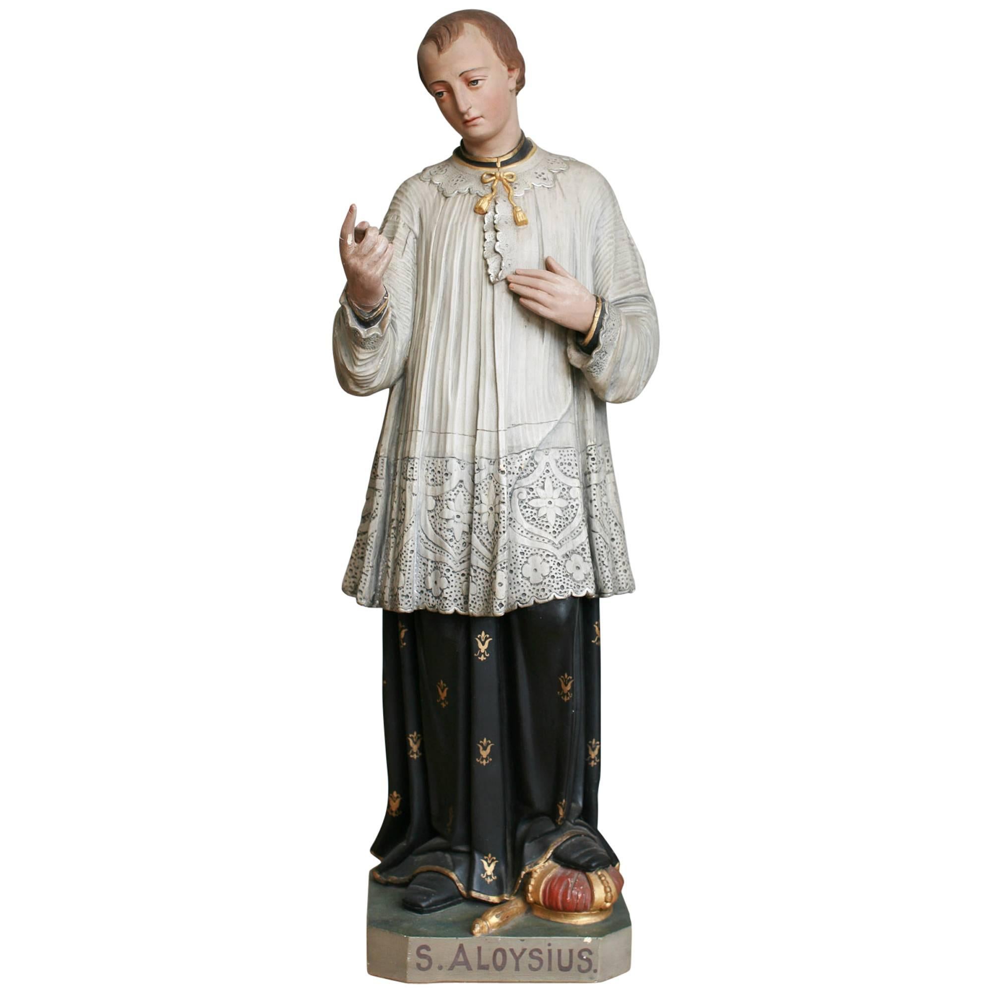 Antique Saint Aloysius Statue at 1stDibs