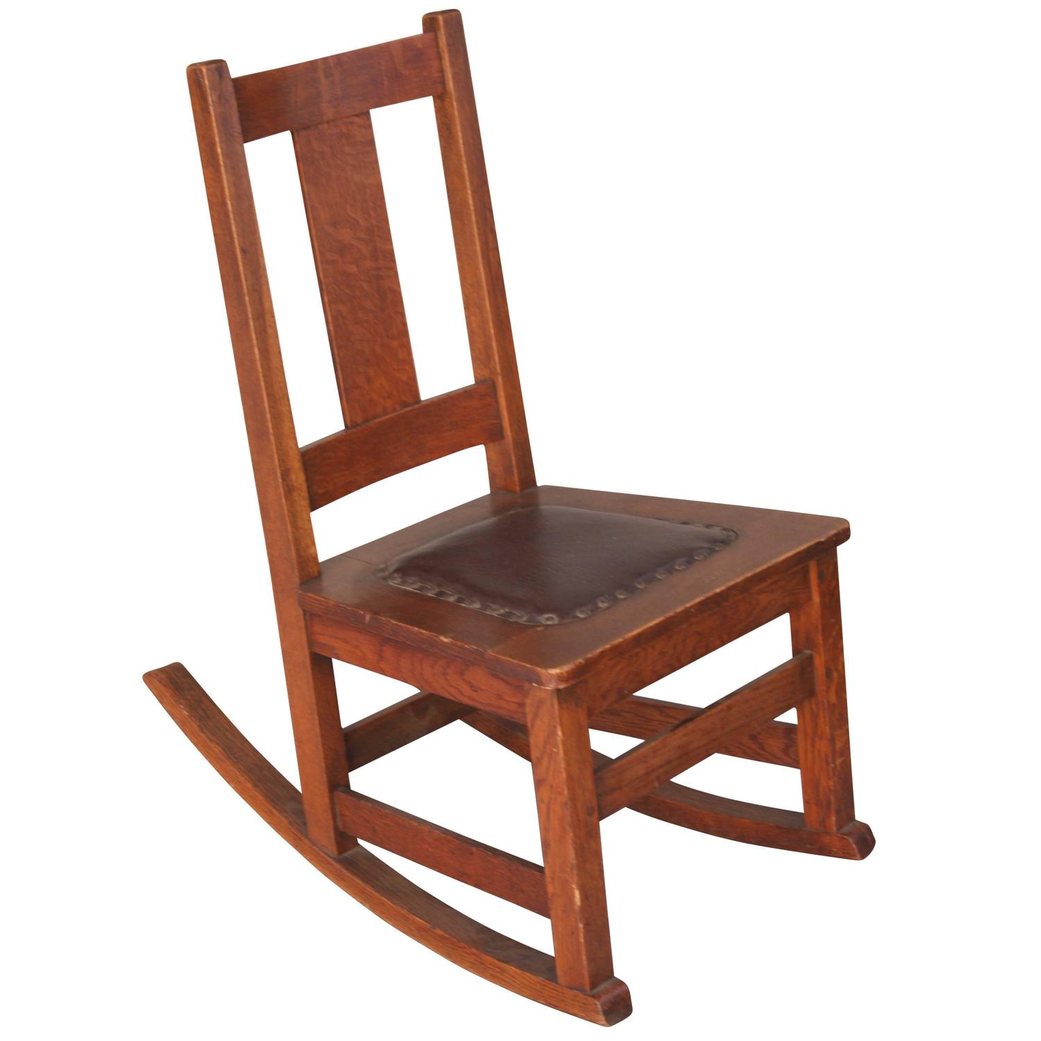 Arts and Crafts Rocking Chair by Limbert Co Signed at 1stdibs