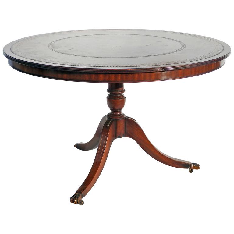 Centre Table with Leather Top For Sale at 1stDibs