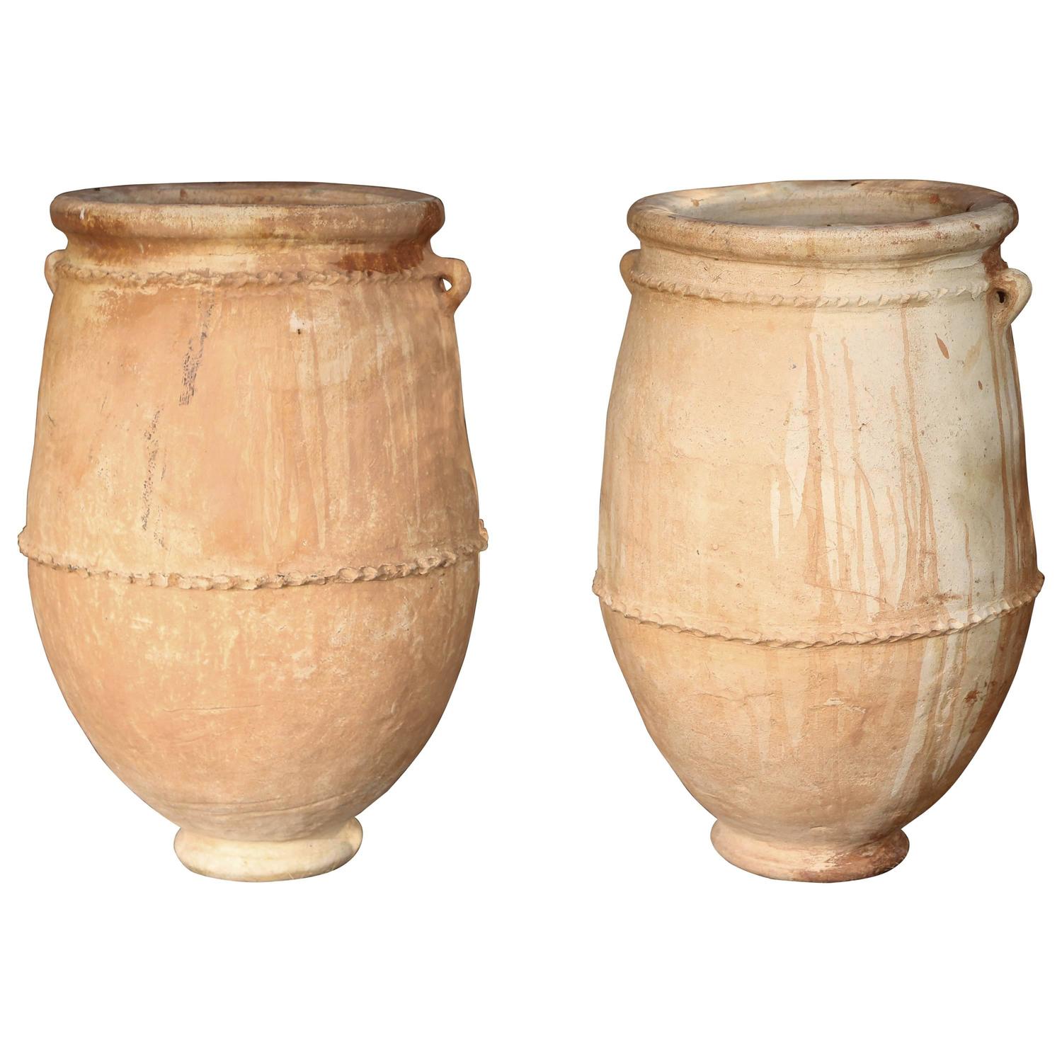 Large Oversized Moroccan Planters, Olive Oil Jars at 1stdibs