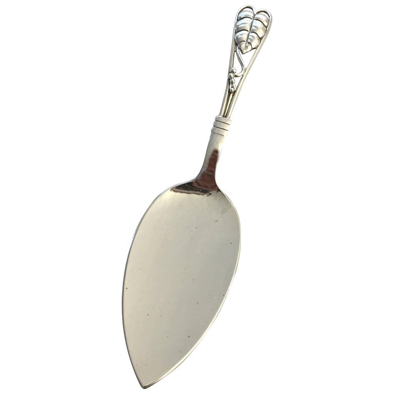 Georg Jensen Sterling Silver Ornamental Cake Server For Sale at 1stDibs