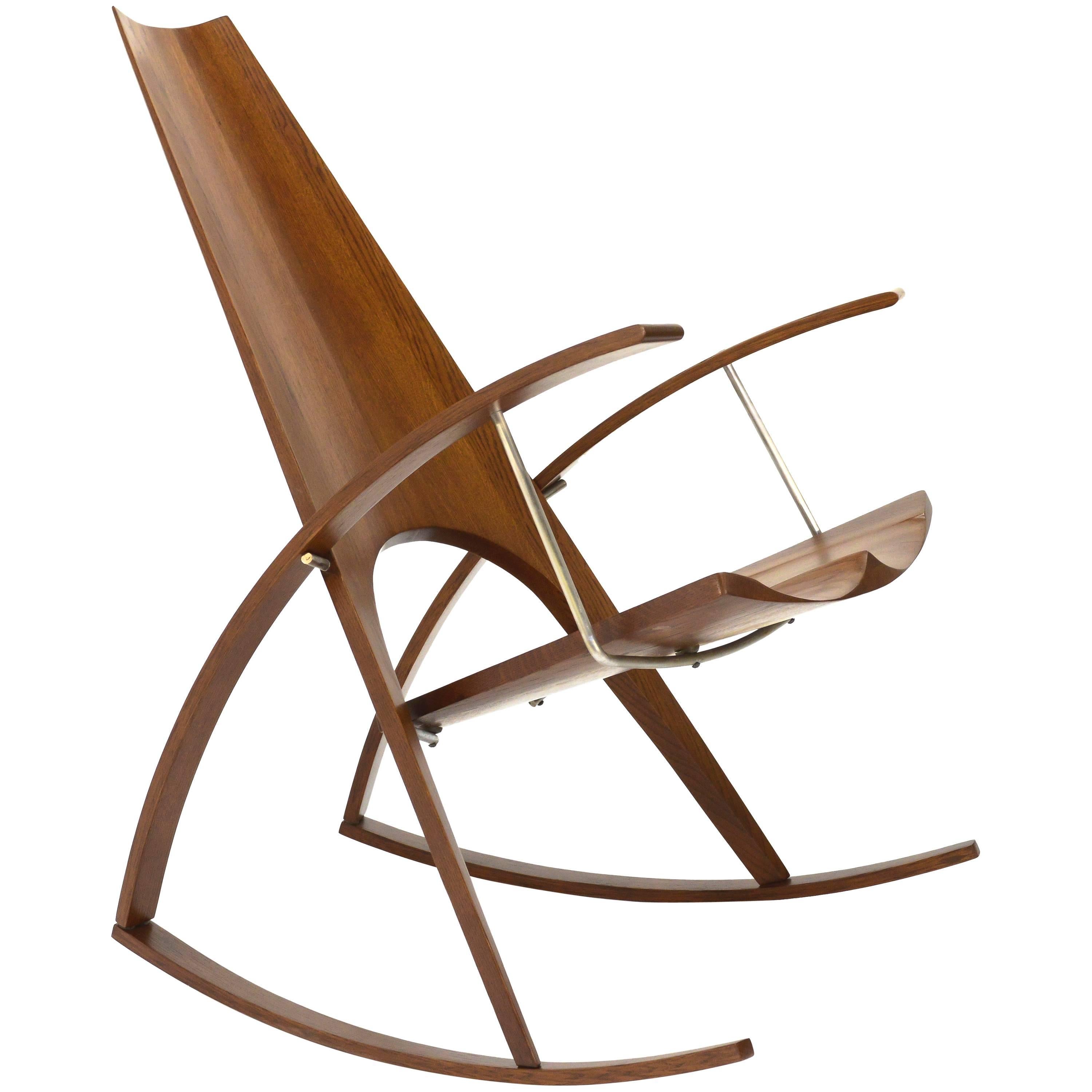 Studio Craft Rocking Chair by Leon Meyer For Sale at 1stDibs