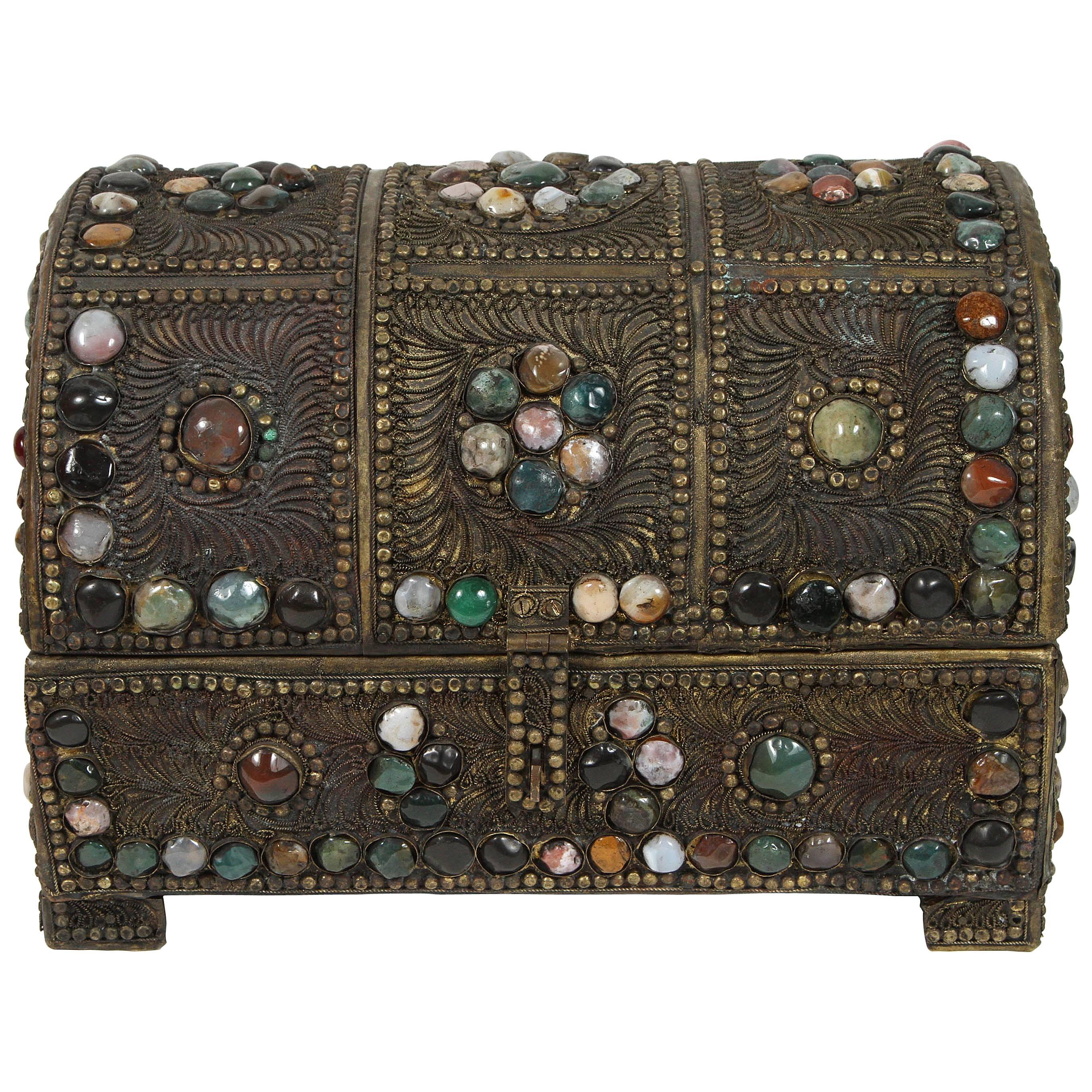 Large Vintage Inlaid Moroccan Wedding Jewelry Box at 1stDibs | moroccan ...