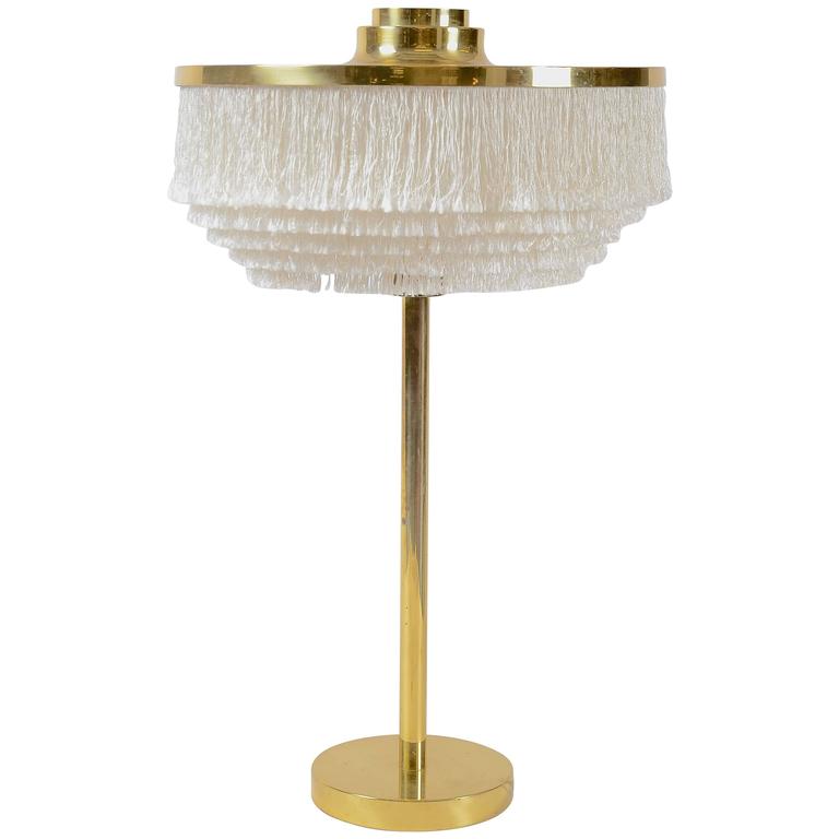 Silk Fringe Table Lamp, by Hans-Agne Jakobsson, Markaryd, 1960s For ...