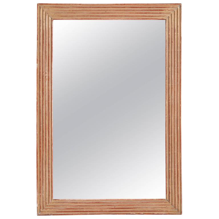 French 19th Century Reeded Gilt Mirror at 1stDibs