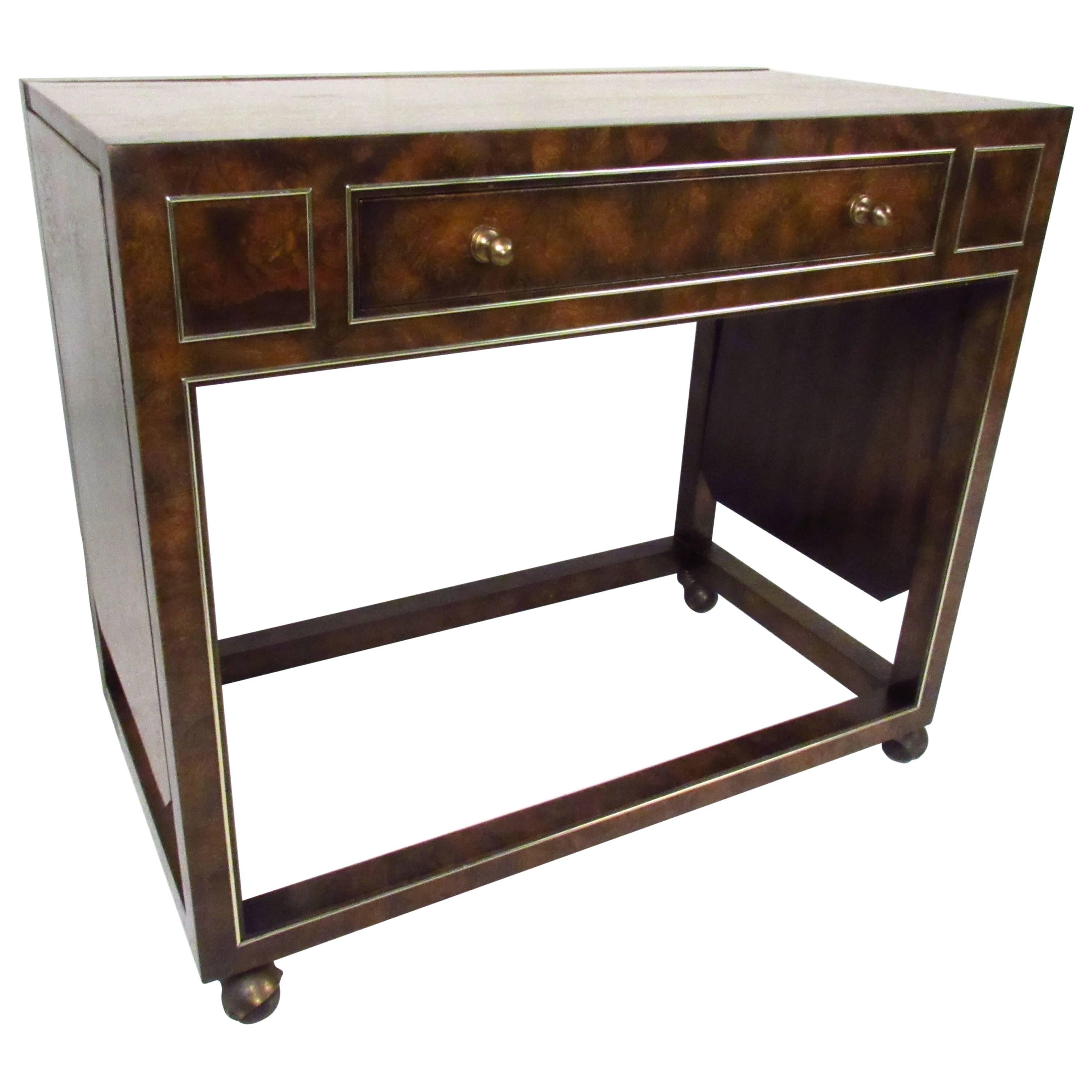 Vintage Service Cart by Mastercraft with Acid-Etched Detail at 1stDibs