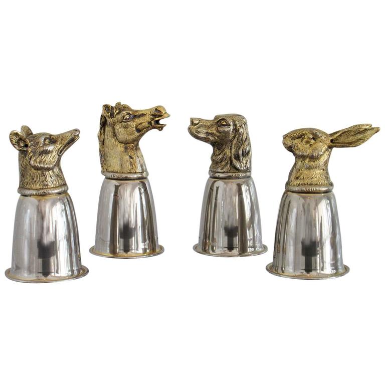 Set of Four Gucci Stirrup Cups Signed at 1stDibs