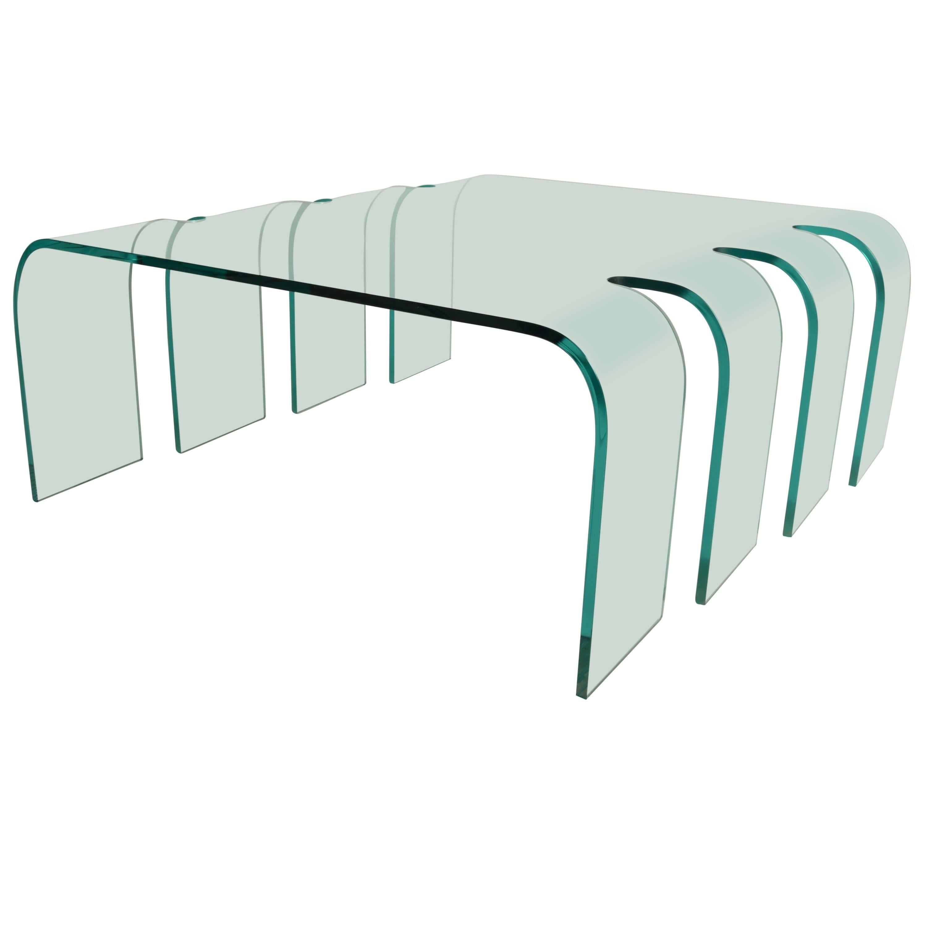 Rare Angelo Cortesi for Fiam Italia Eight-Leg Cocktail Table at 1stDibs