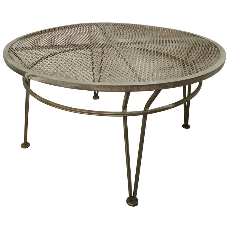 Midcentury Russell Woodard Sculpted Metal Coffee Table at 1stDibs