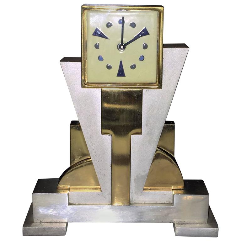 Jean Goulden Modernist Clock at 1stDibs