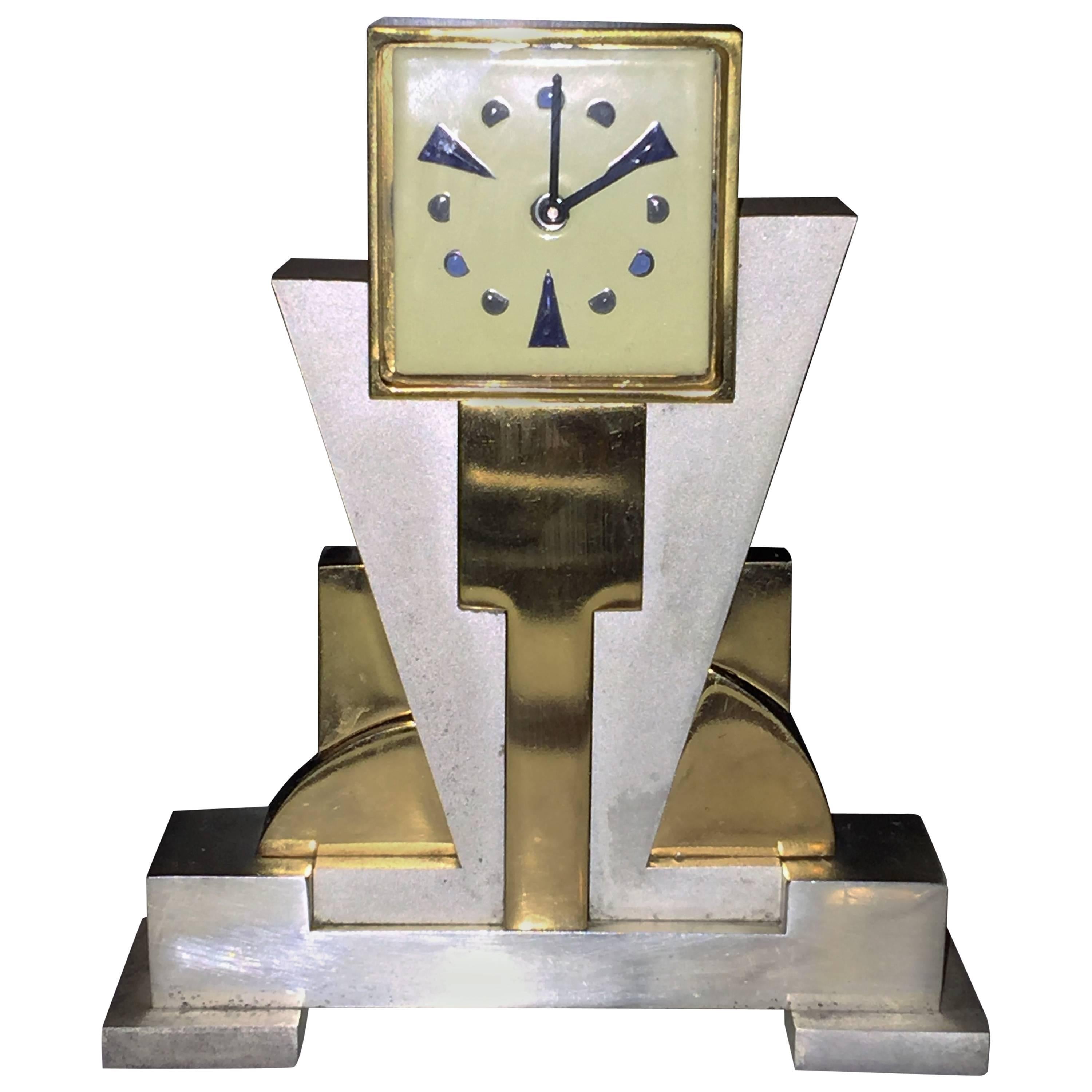 Jean Goulden Modernist Clock at 1stDibs