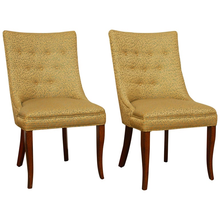 W.J. Sloane Mid-Century Scoop Back Chairs at 1stDibs