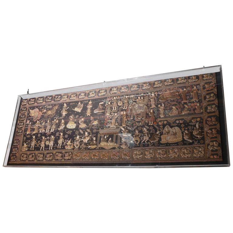 Impressively large. Quilted Burmese KALAGA For Sale at 1stDibs