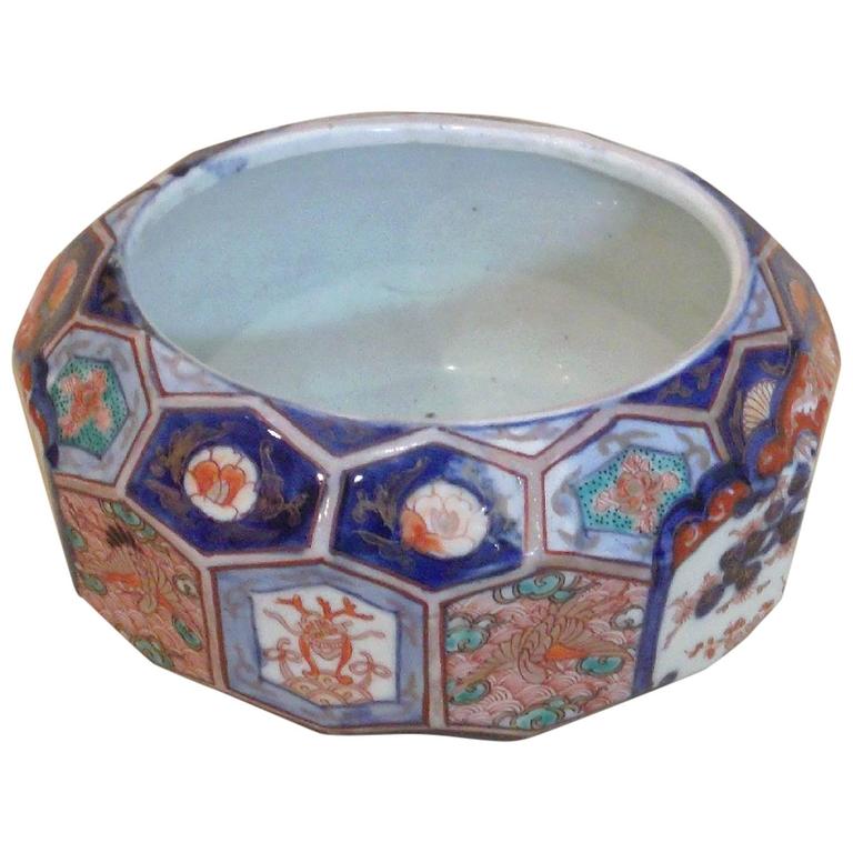 Japanese Imari Faceted Pottery Bowl at 1stDibs | pottery chieftains ...