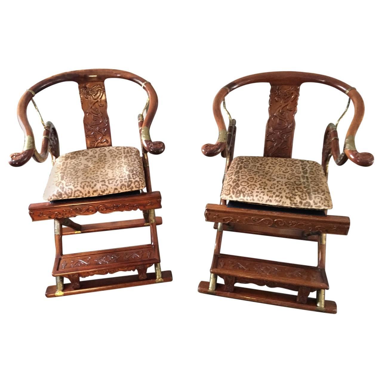 Pair of Fabulous Ming Dynasty Style Chairs at 1stdibs