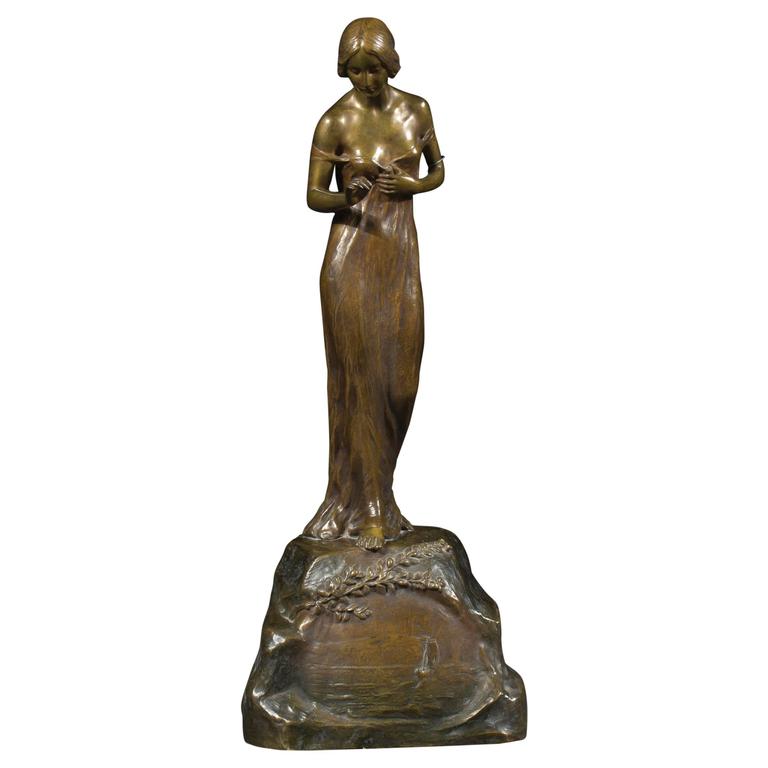 Exceptional Art Nouveau Bronze Sculpture by Rudolf Podany at 1stDibs