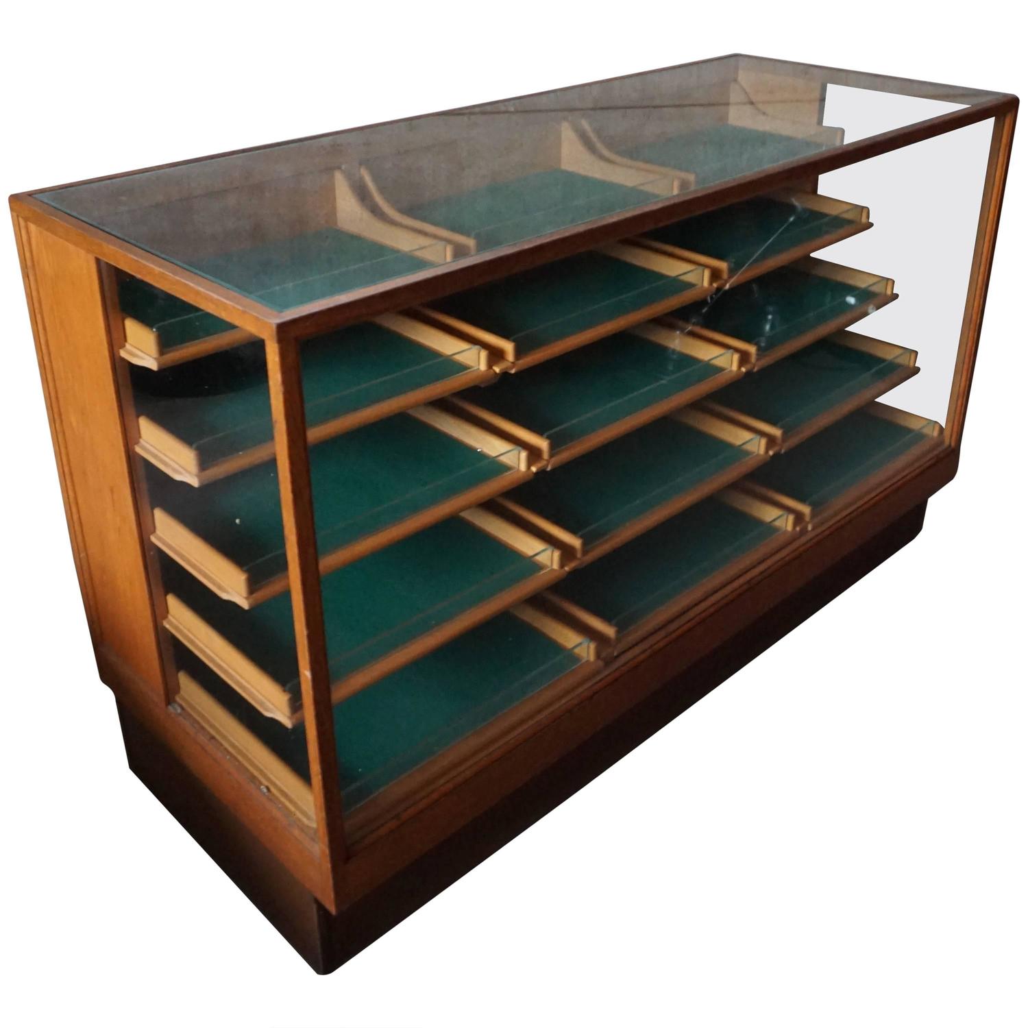 Vintage Shop Counter, Haberdashery Cabinet, 1950s at 1stdibs