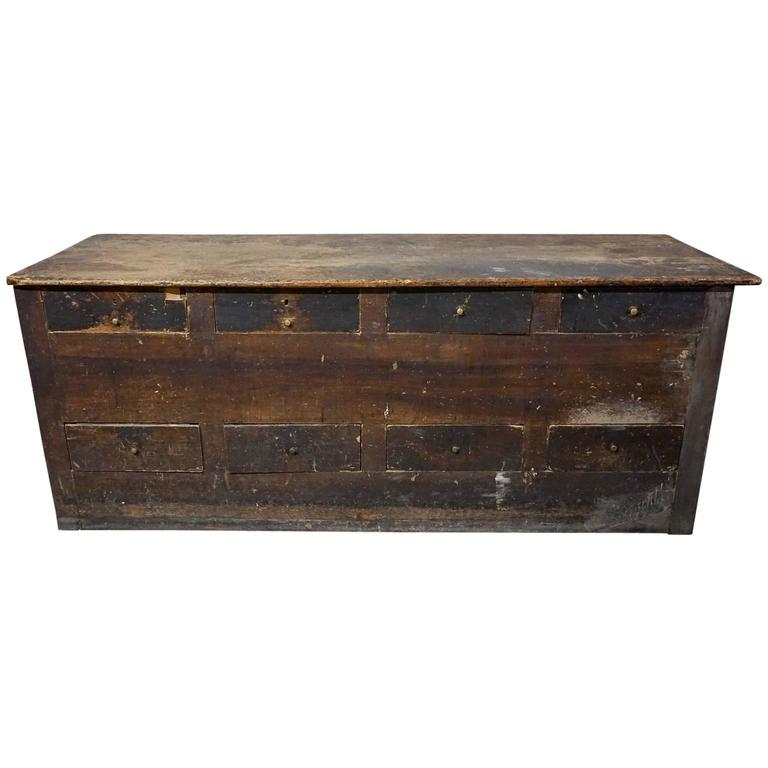 Primitive French Shop Counter For Sale at 1stDibs