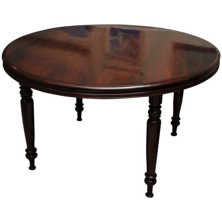 Late 19th Century British Campaign Round Dining Table at 1stDibs