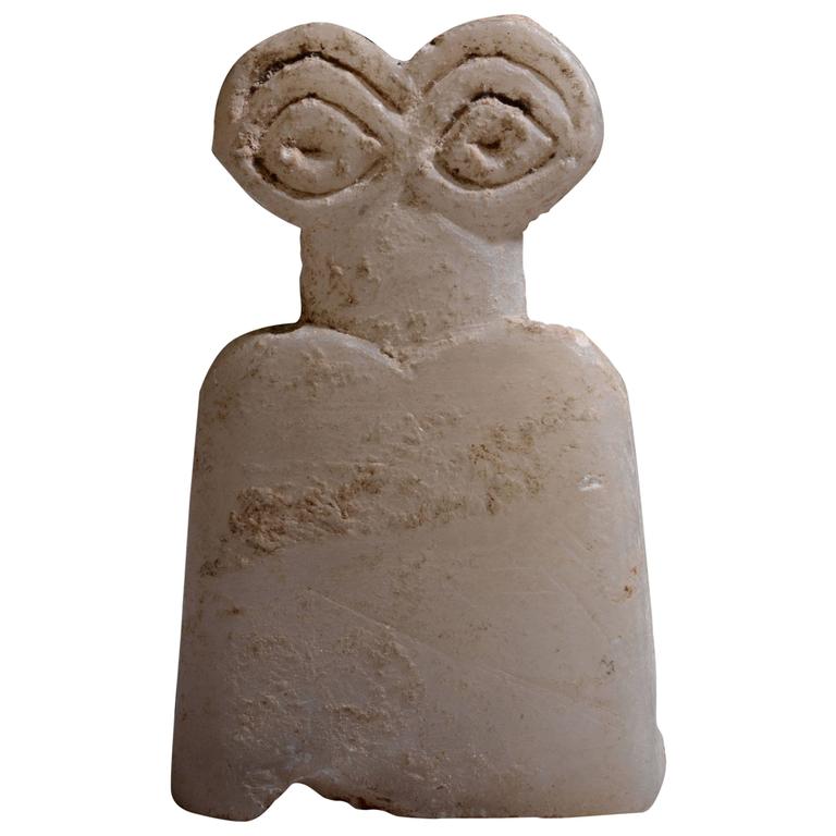 Ancient Alabaster Eye Idol, 3200 BC For Sale at 1stDibs