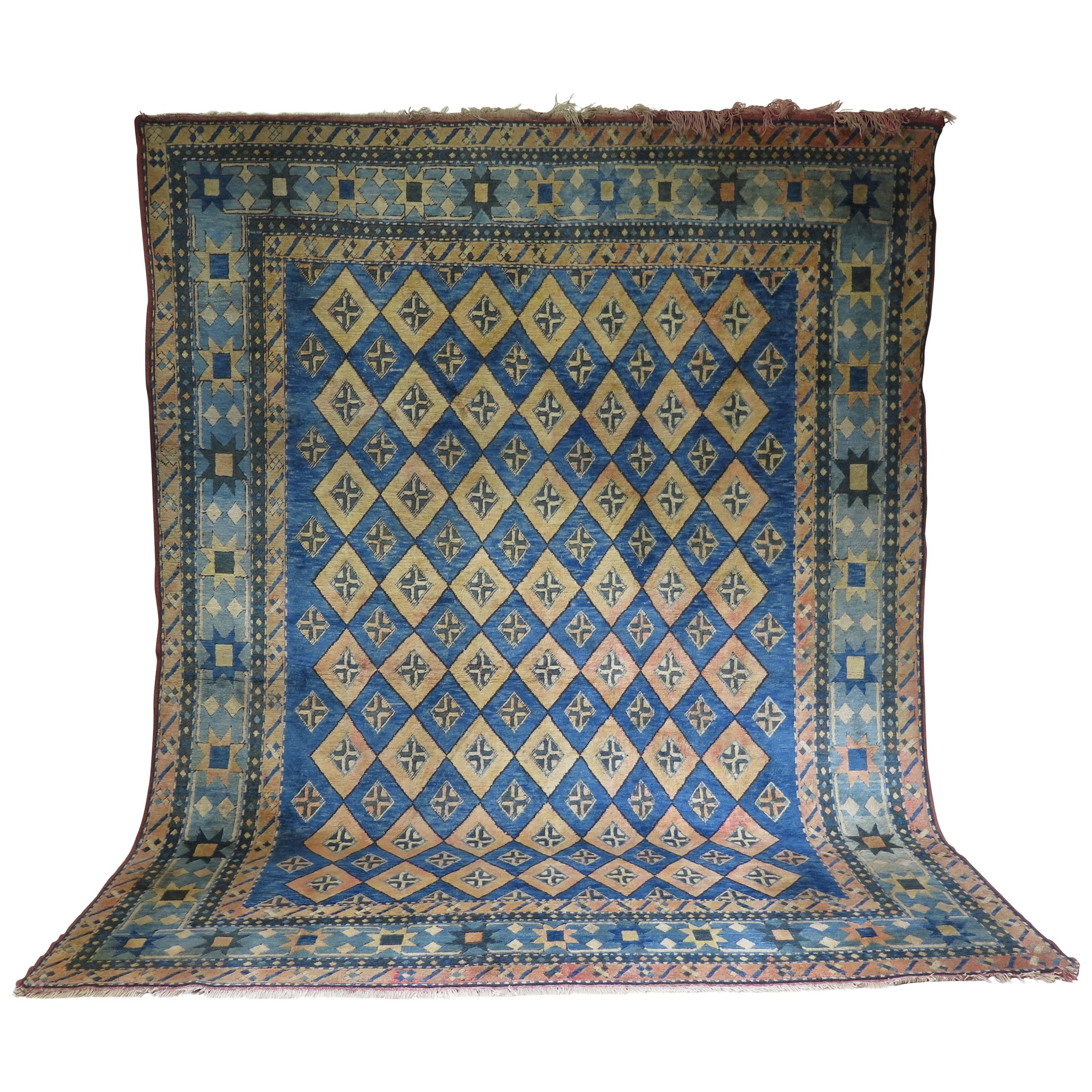 Large Vintage Moroccan Rug at 1stDibs
