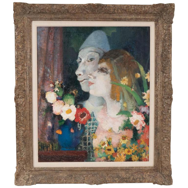 Marcel Roche Oil Painting Signed and Framed at 1stDibs