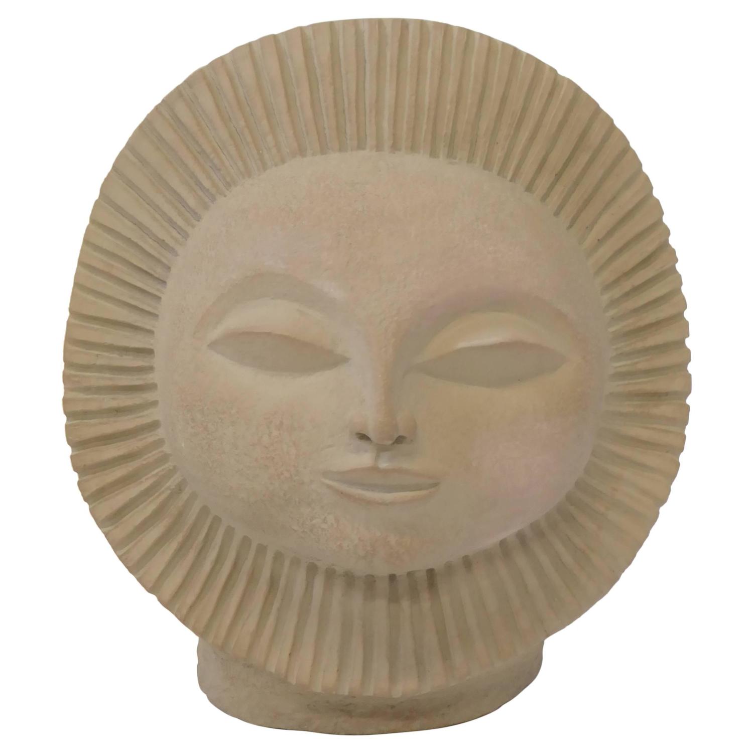 Paul Bellardo Sunburst Face Sculpture at 1stdibs