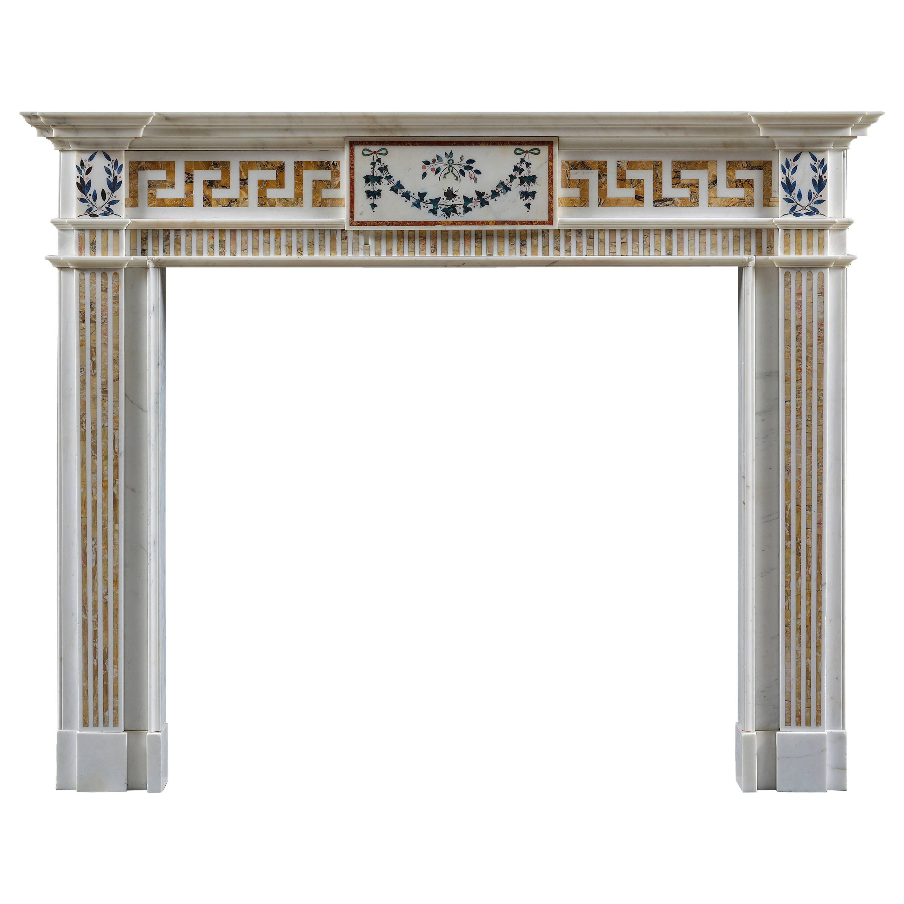 Period Antique Chimneypiece in the Manner of Bossi at 1stDibs