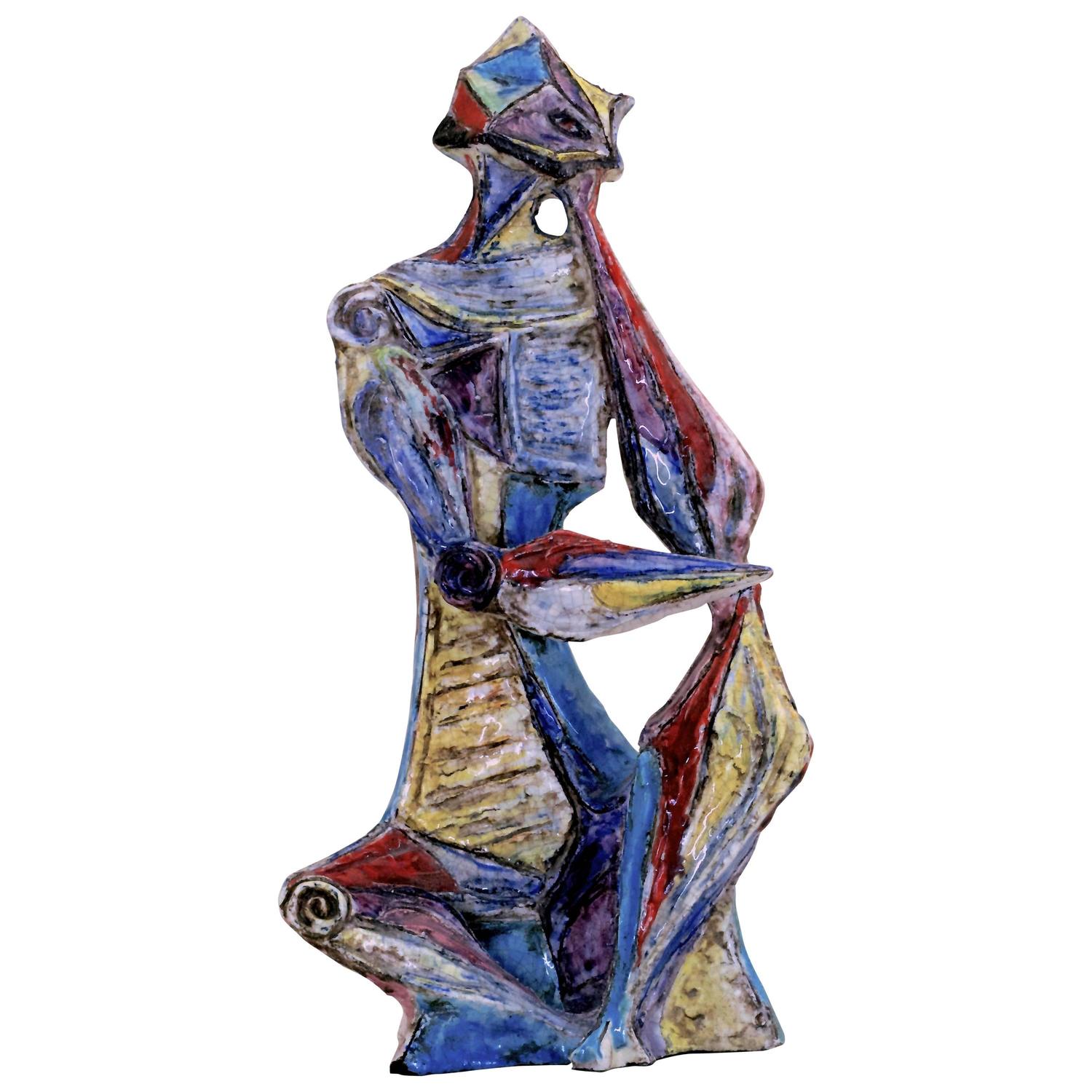 Cubist Philosopher Sculpture by Marcello Fantoni, circa 1965 at 1stdibs