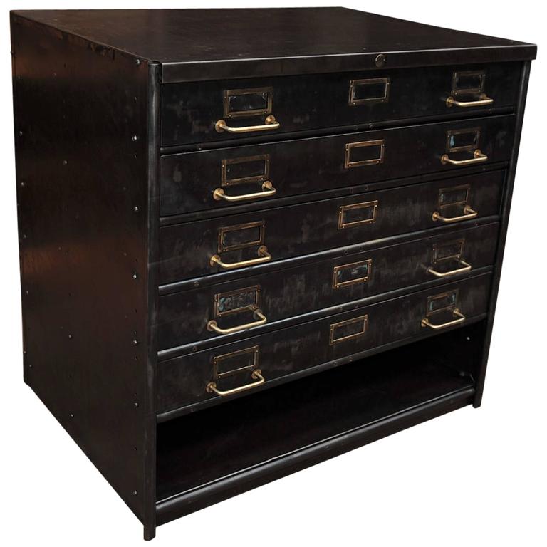 Industrial Roneo French Factory Drawer Cabinet, 1940s at 1stDibs ...
