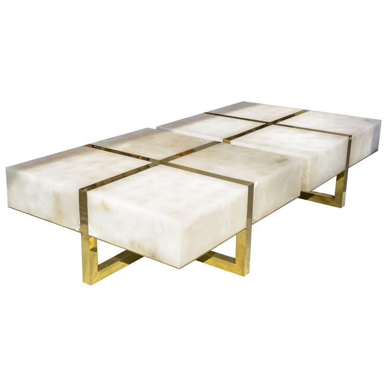 Pair of Alabaster Tables For Sale at 1stDibs
