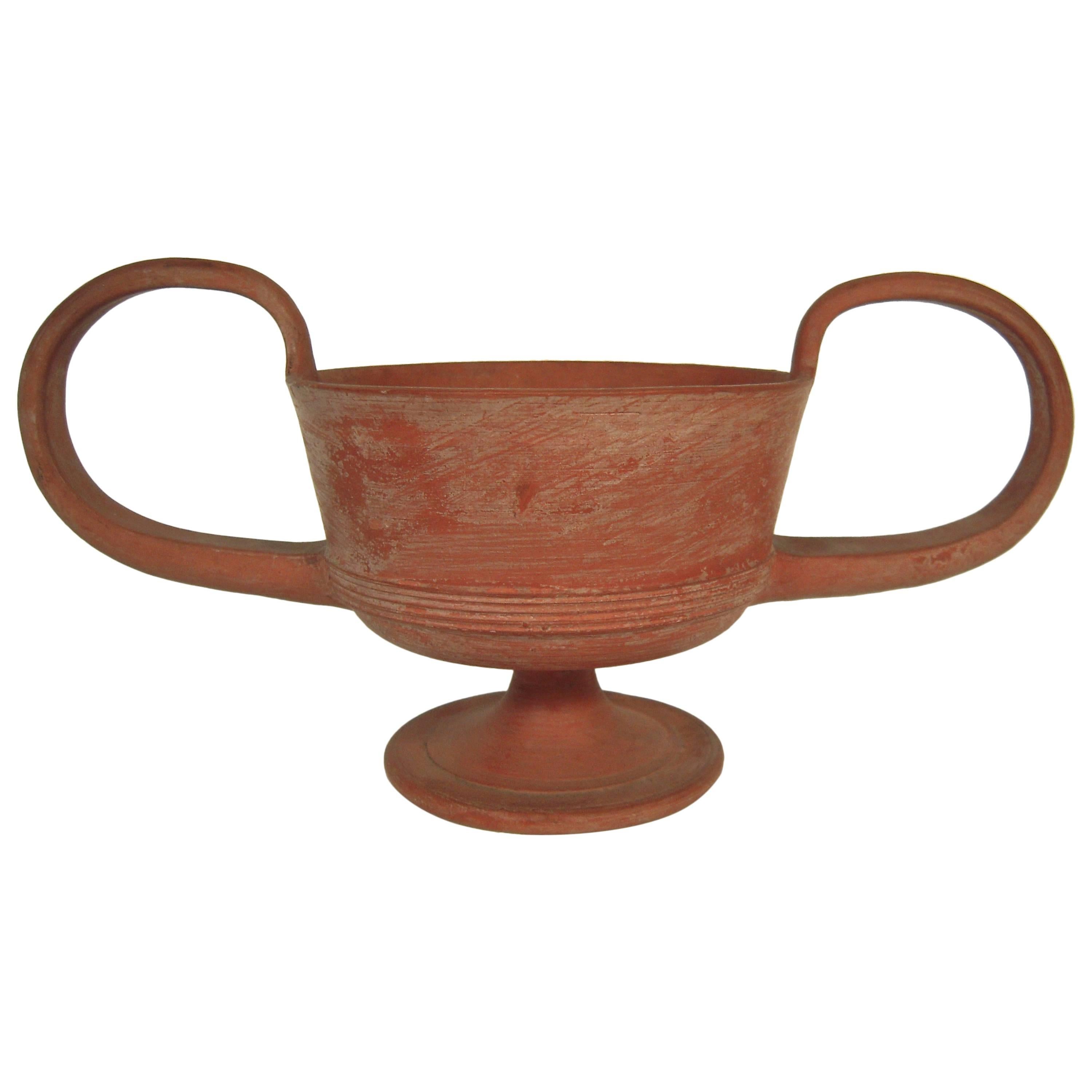 Italian Pottery Double Handled Drinking Cup at 1stDibs