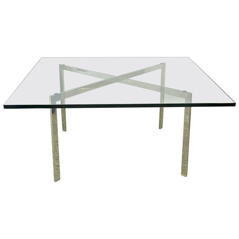 Mies van der Rohe for Knoll Barcelona X-Base Coffee Table at 1stdibs