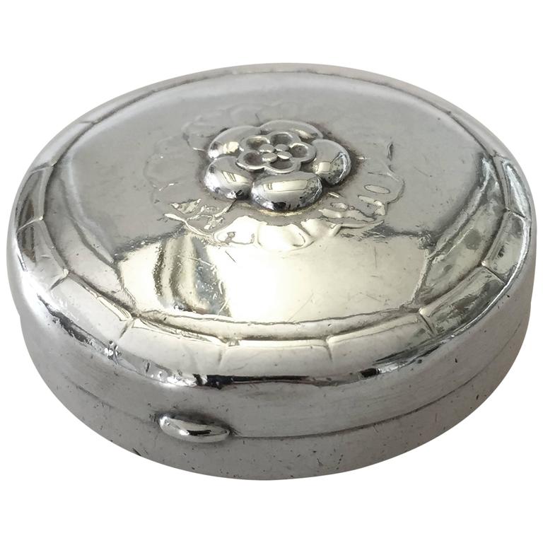 Georg Jensen Sterling Silver Pill Box at 1stDibs | georg jensen pill ...
