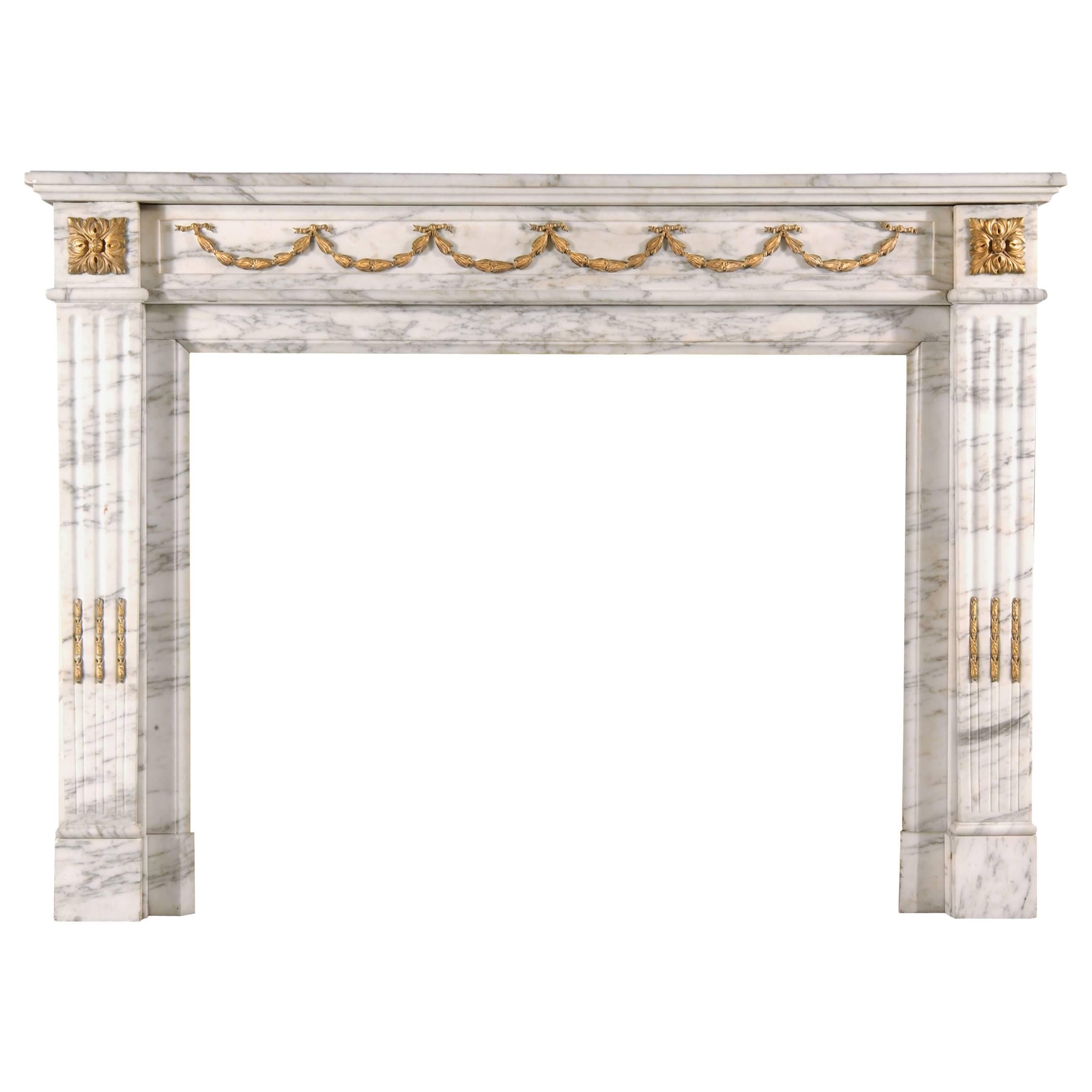 18th Century Antique French Rococo Limestone Fireplace Mantel For Sale ...