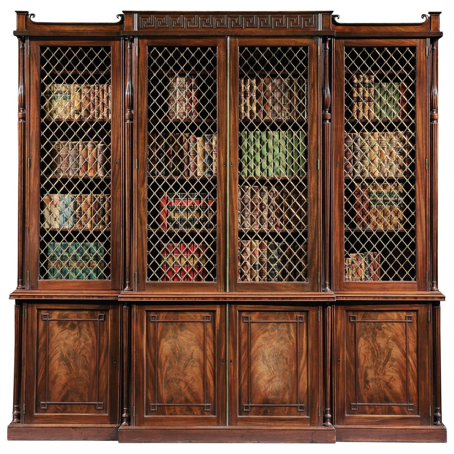 Antique 19th Century English Mahogany Library Bookcase by Gillows For ...