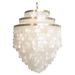 Captivating Capiz Shell Chandelier at 1stdibs