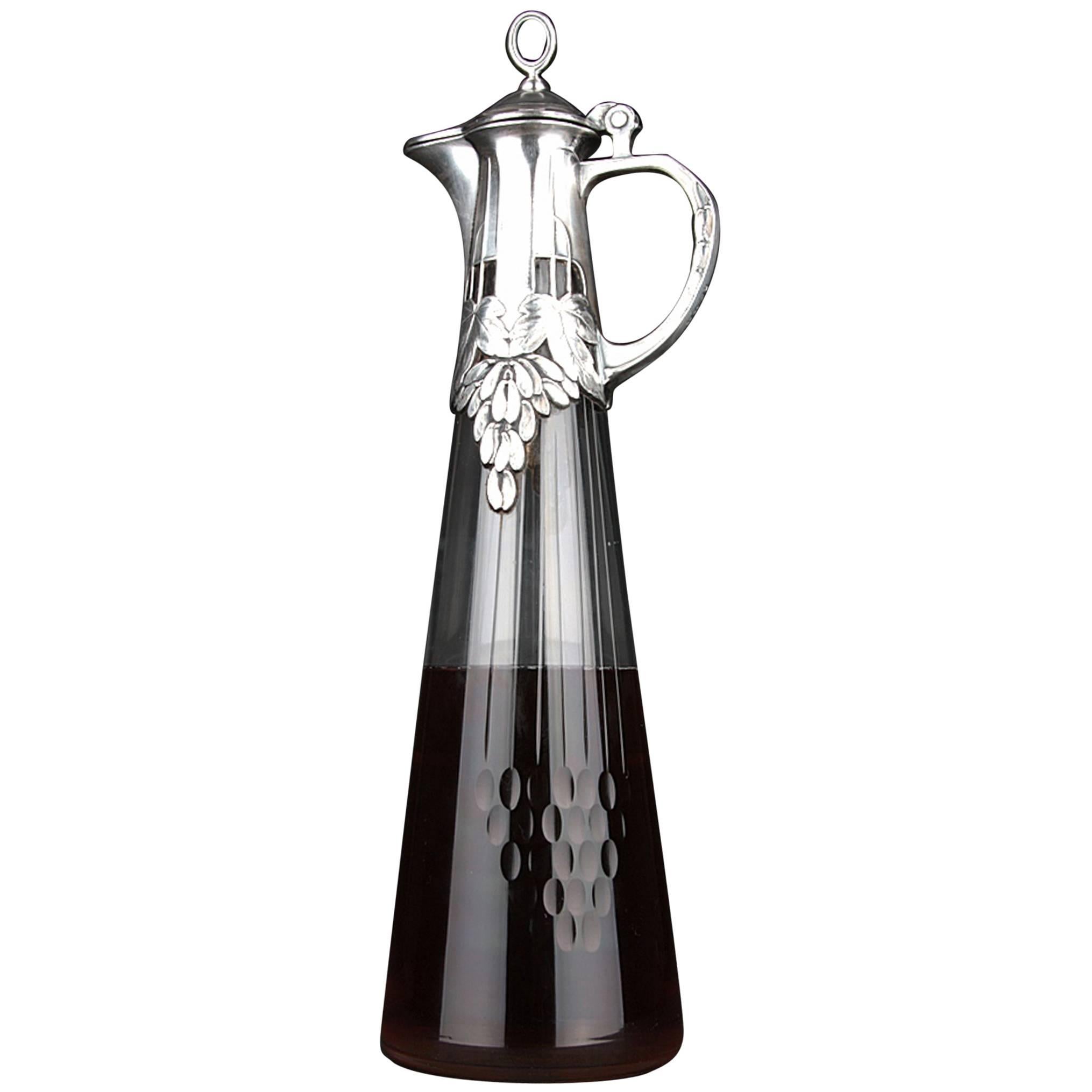 Art Nouveau WMF Pitcher at 1stDibs | wmf glass pitcher
