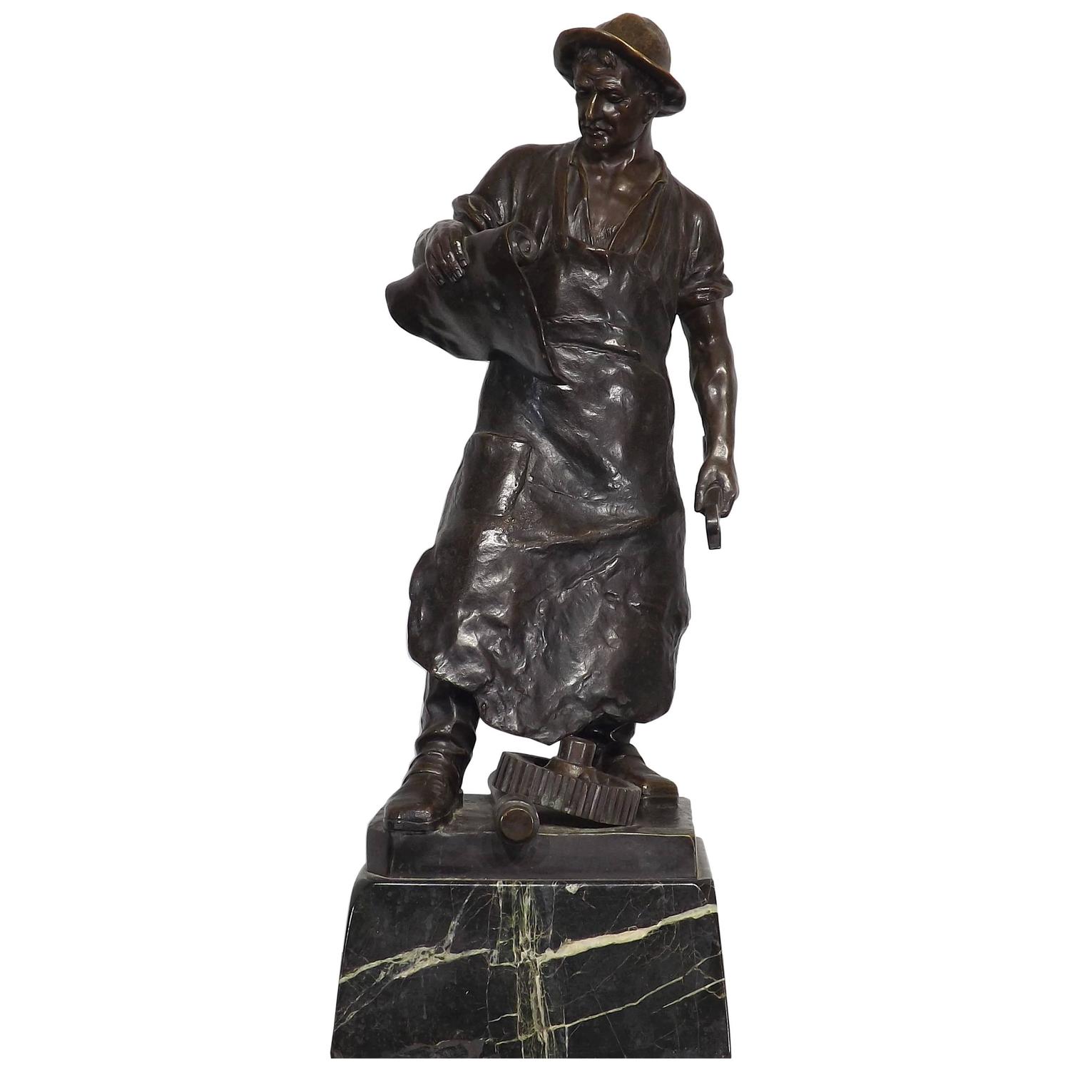 'The Engineer' Bronze Sculpture by Julius Schmidt-Felling at 1stdibs