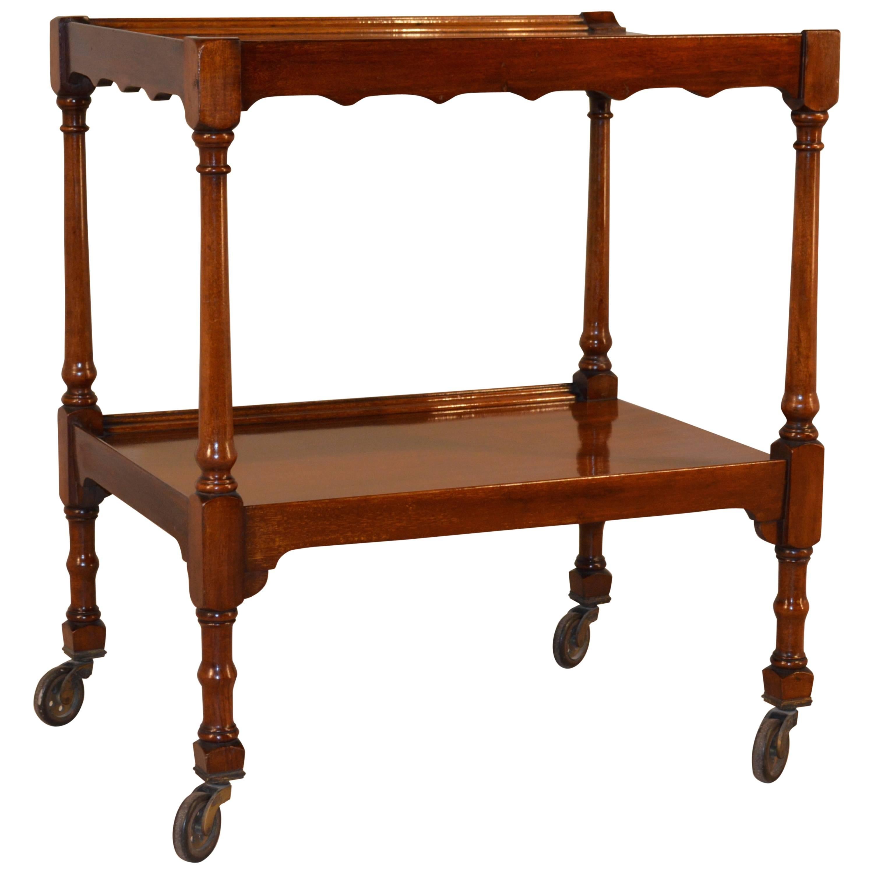 19th Century English Mahogany Drinks Cart at 1stDibs