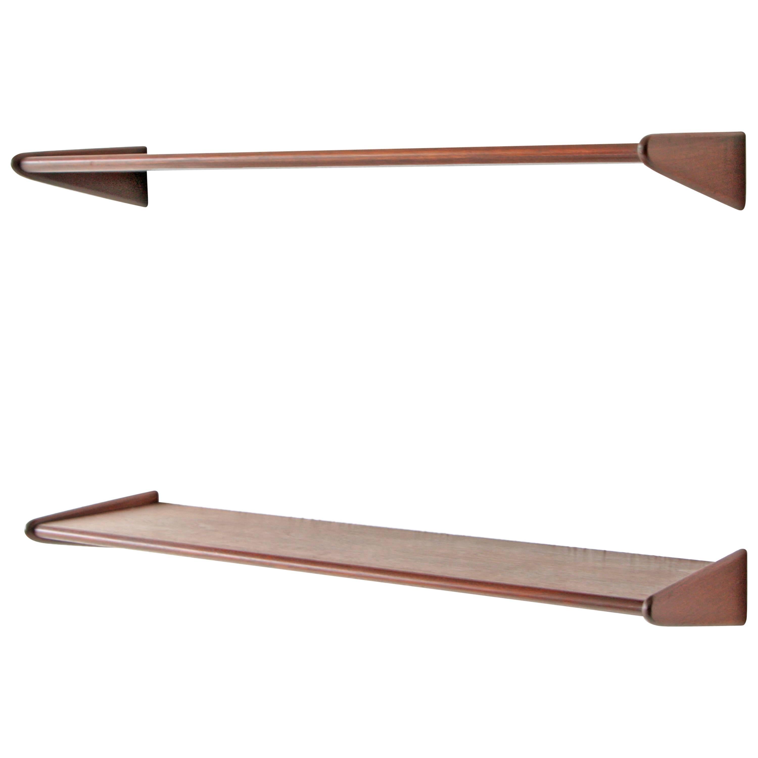 Pair of Danish Modern Walnut Floating Shelves at 1stDibs | mid century ...