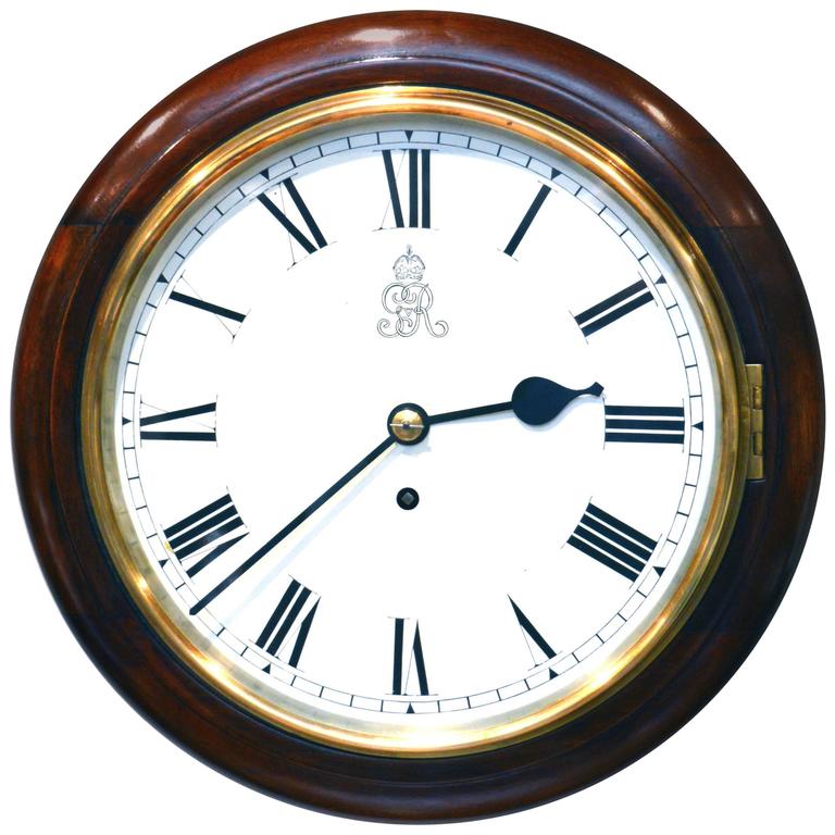 George V Ten-Inch Dial Fusee Wall Clock at 1stDibs