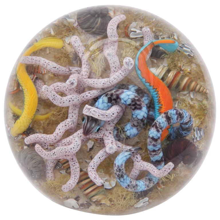 Gordon Smith "Sea Life" Paperweight For Sale at 1stDibs