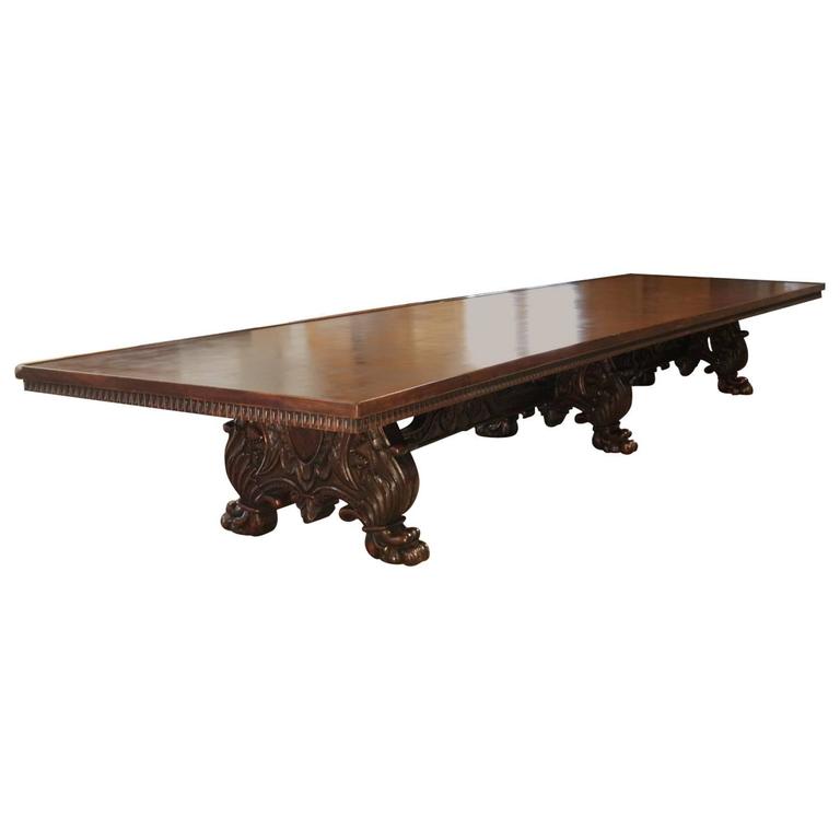 Large 19th Century Castle Table at 1stDibs
