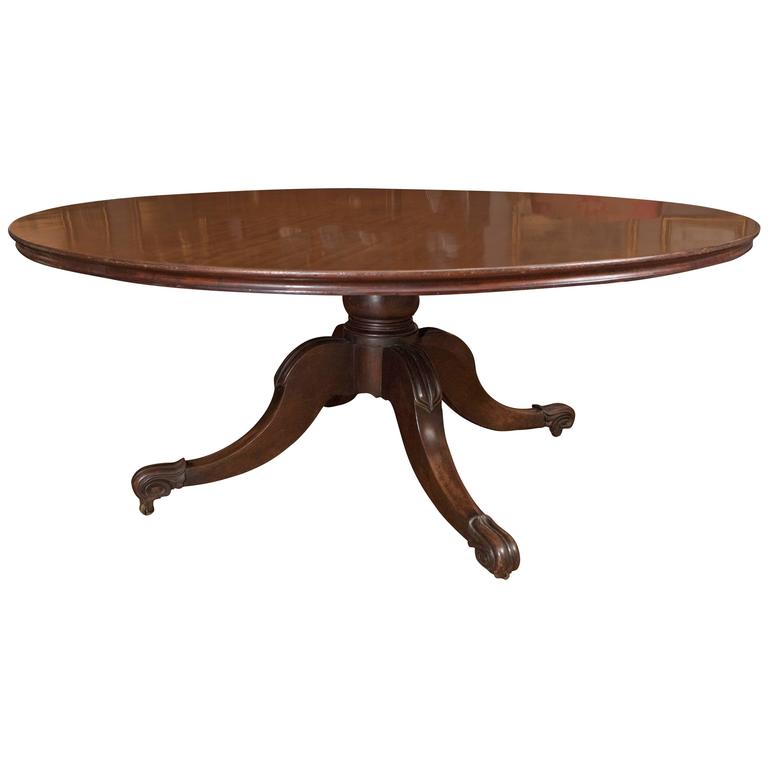Six Foot Circular Mahogany Dining Table by Mack, Williams, and Gibton ...