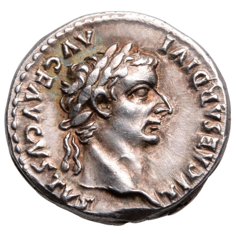 Roman Silver Denarius of Emperor Tiberius, 15 AD at 1stDibs