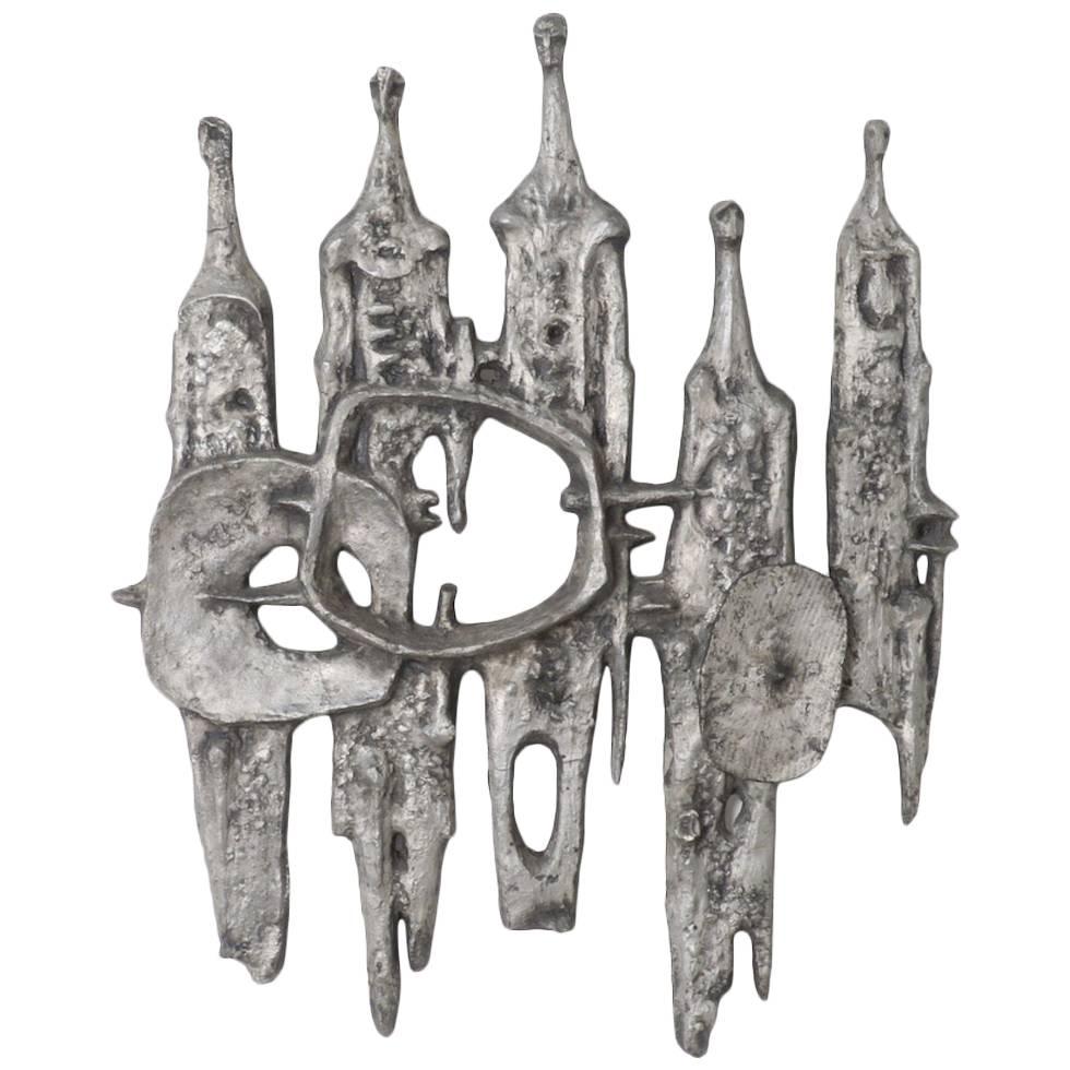 1970s Brutalist Monolithic Bronze Owl Modernist Bird Form Abstract ...