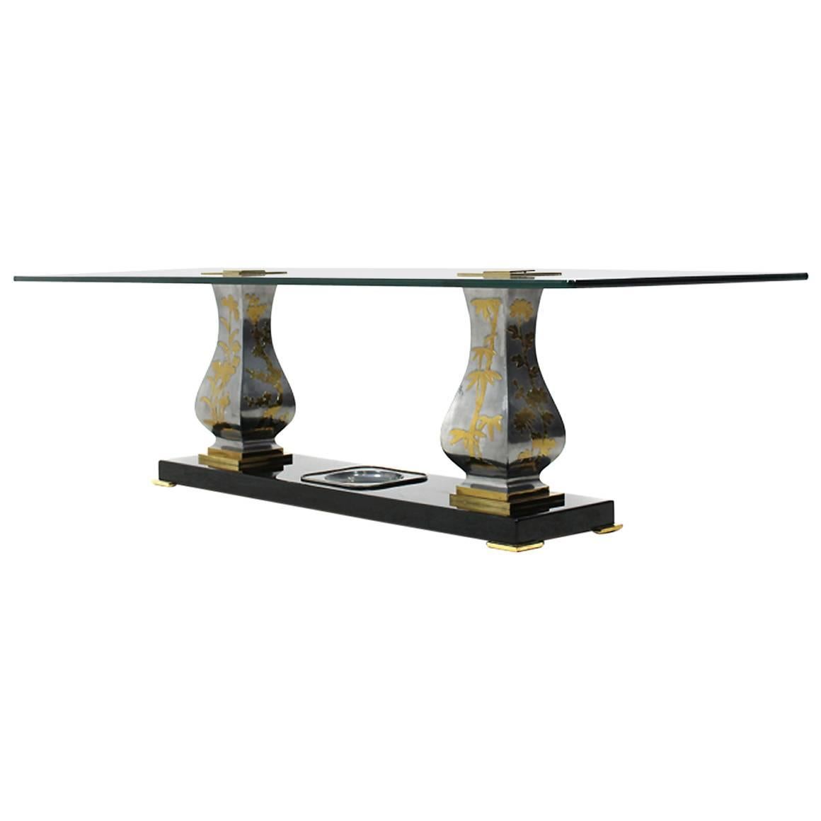 Maxima Console Table with Gold Plated Brass For Sale at 1stDibs ...