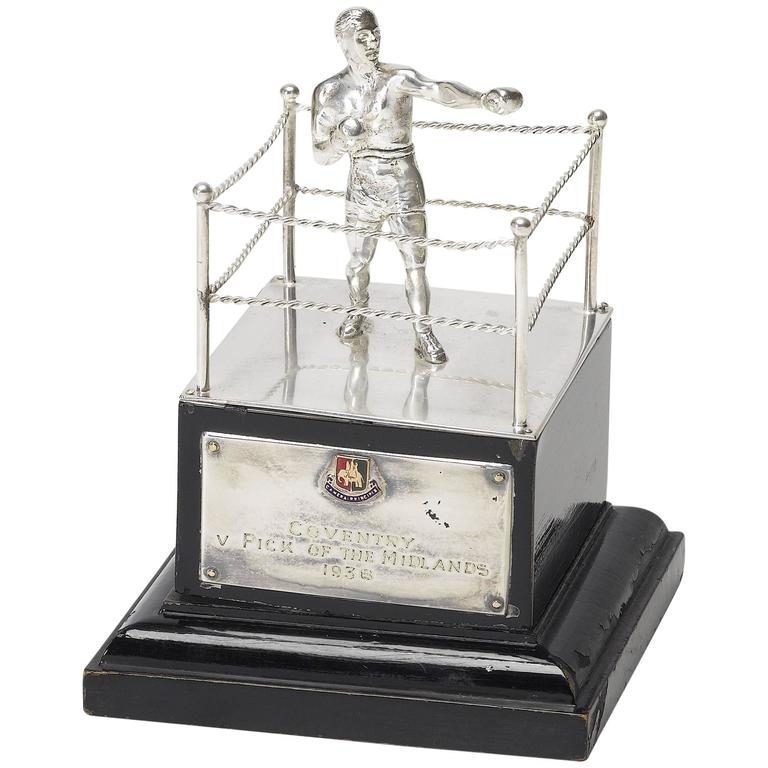 Silver British Boxing Trophy, circa 1938 at 1stDibs