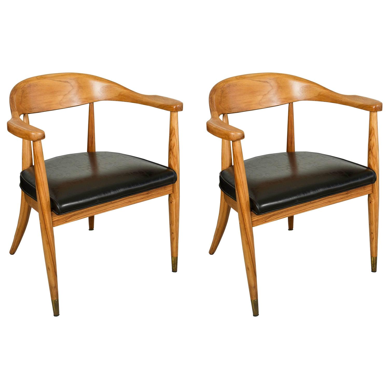 Pair of Hans Wagner Side Chairs at 1stdibs